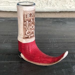 Other | Mexican Leather Mini Boot Tequila Shot Glass | Poshmark